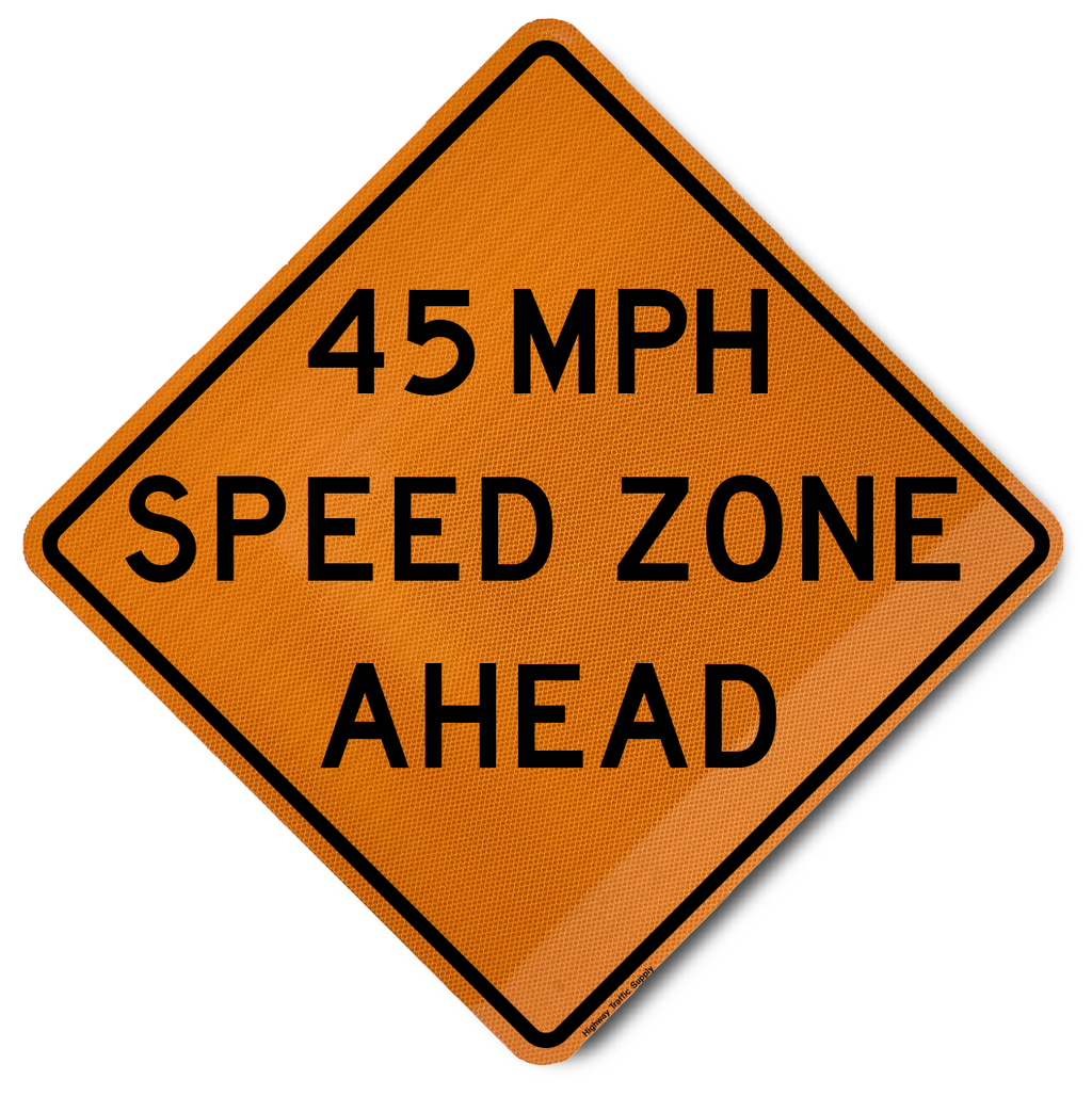 W3-5a 45 MPH Speed Zone Ahead | Construction Signs | Highway Traffic Supply