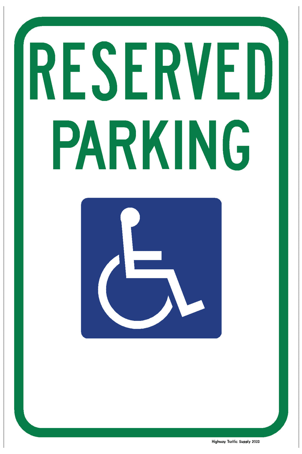Reserved Parking Handicap Symbol | ADA Signs | Highway Traffic Supply