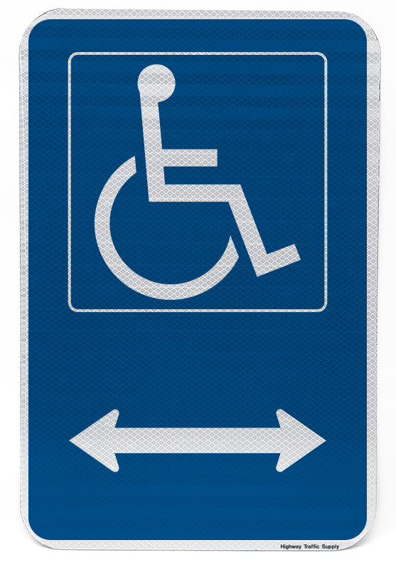 Handicapped Symbol Double Arrow | ADA Signs | Highway Traffic Supply