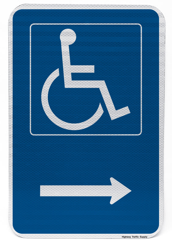 Handicapped Symbol Right Arrow | ADA Signs | Highway Traffic Supply