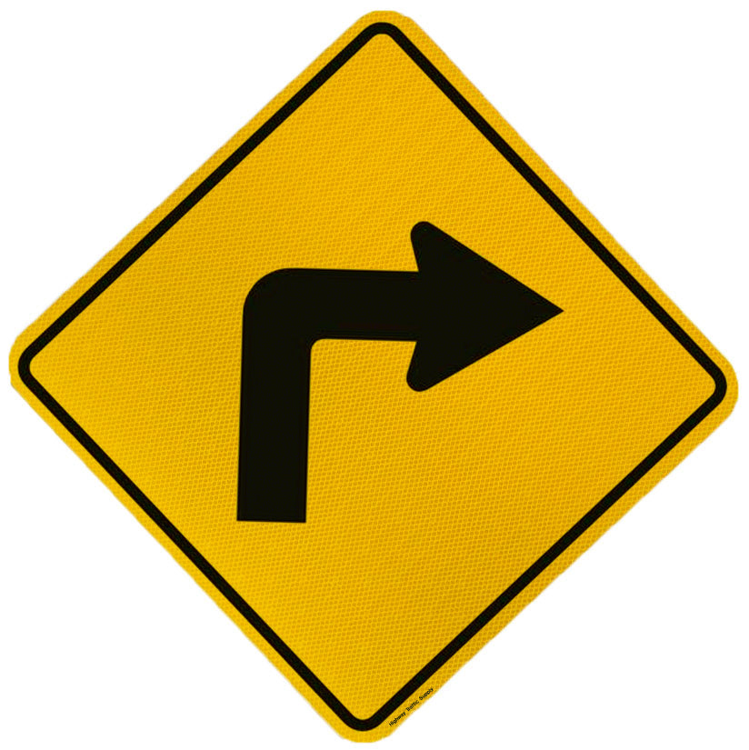 Sharp Right Turn Sign