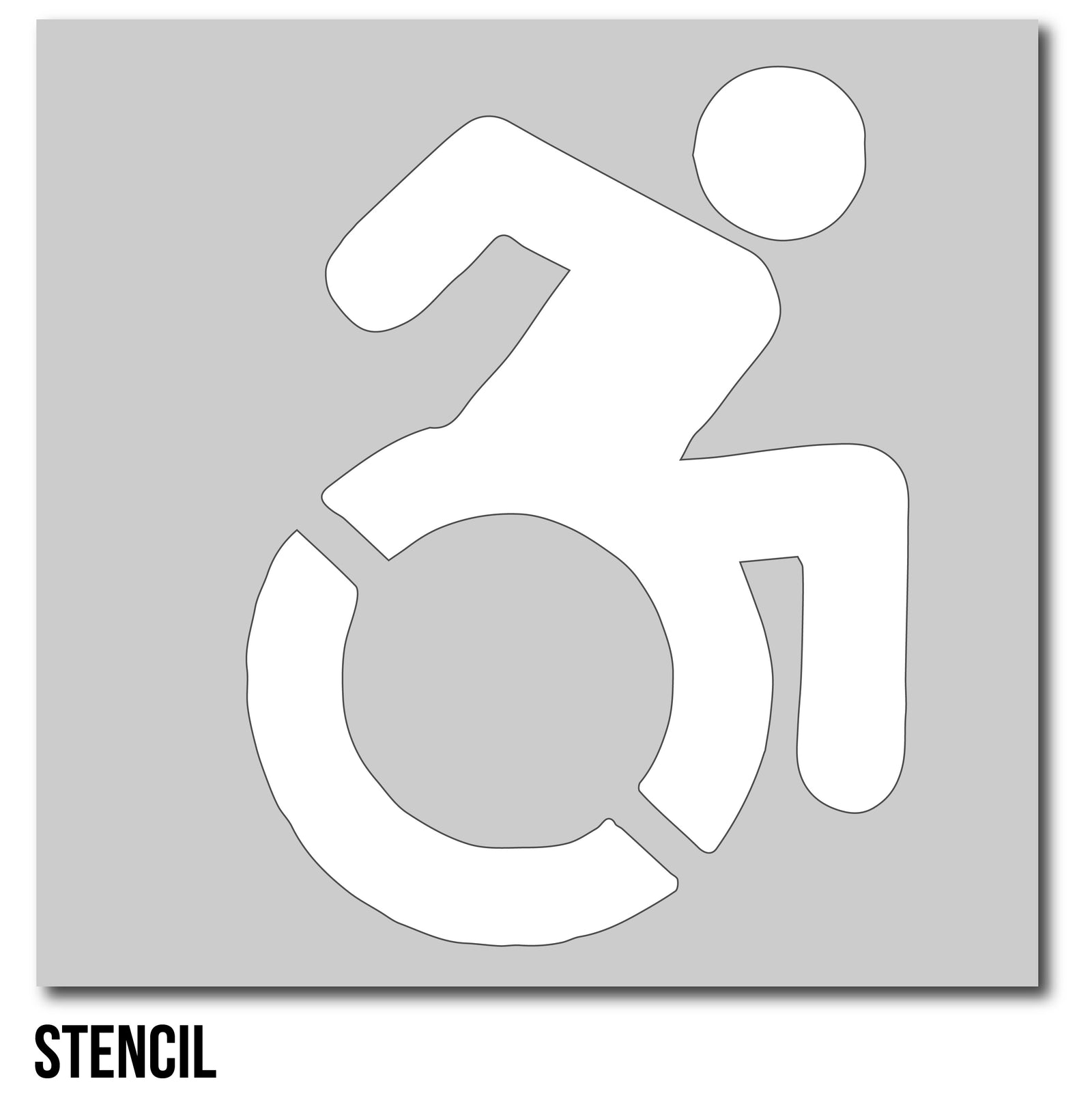 Universal Symbol of Access Stencil (28"x36") | Highway Traffic Supply
