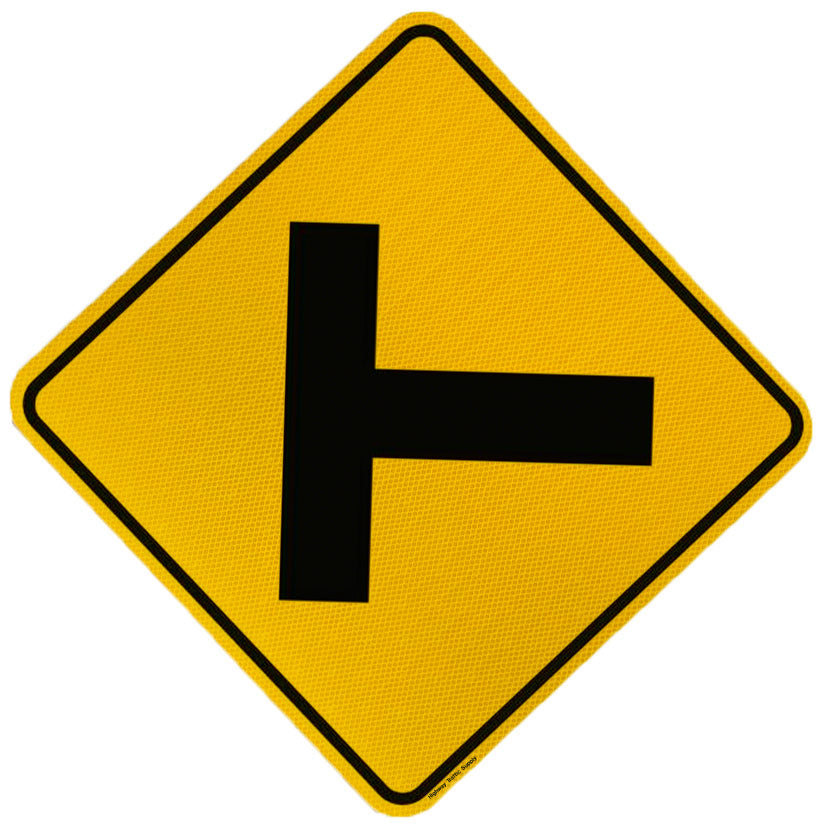 Side Road Intersection (W1-2R) | Warning Signs | Highway Traffic Supply